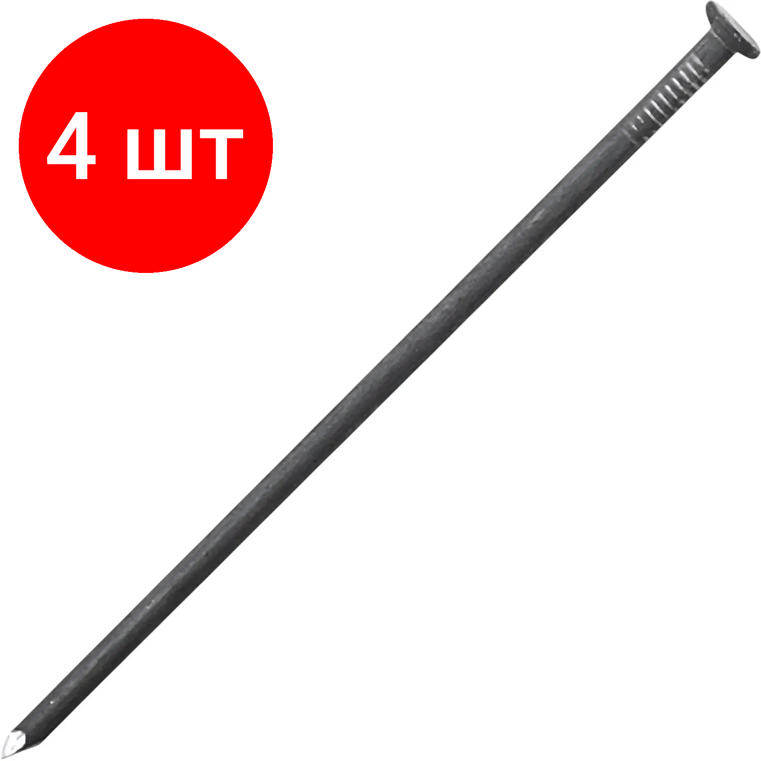 Комплект 4 штук, Гвозди строительные 4.0х120, 5 кг коробка Tech-Krep 101945