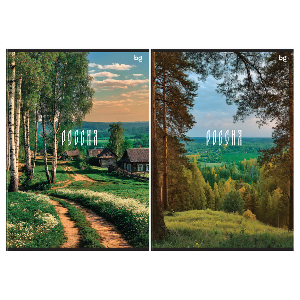 Тетрадь 48л, А4, клетка BG "Родные места", 10 штук, 383681