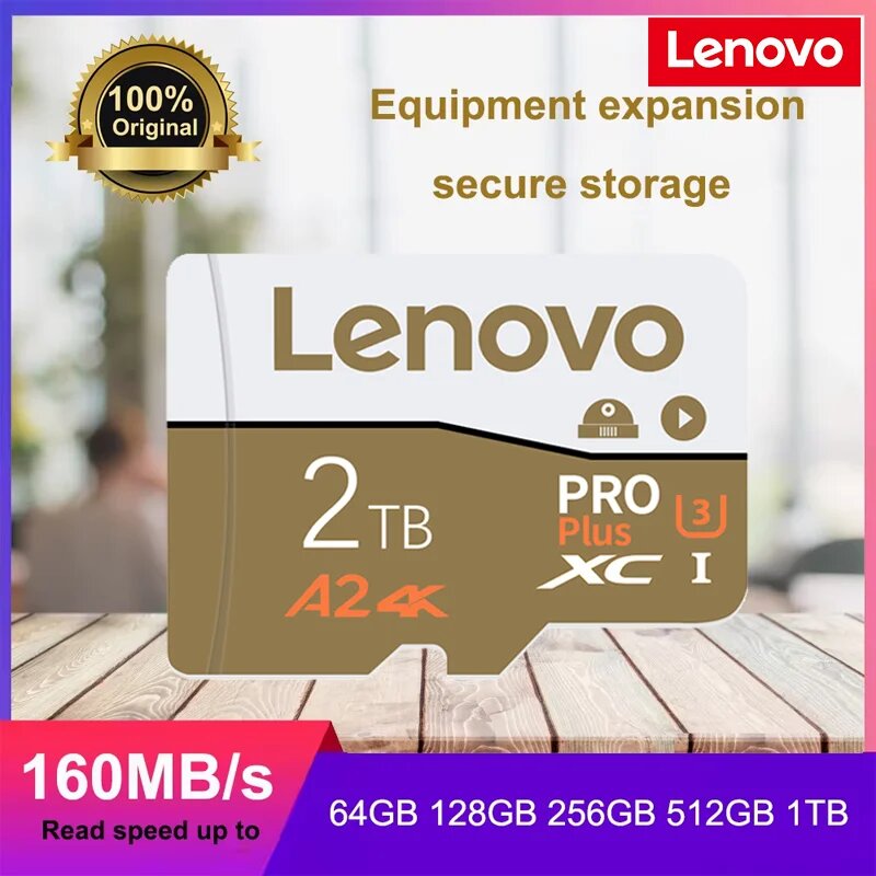 Lenovo карта памяти Micro SD 64 ГБ/128 ГБ/256 ГБ/512 ГБ/1 ТБ/2 ТБ Adapter