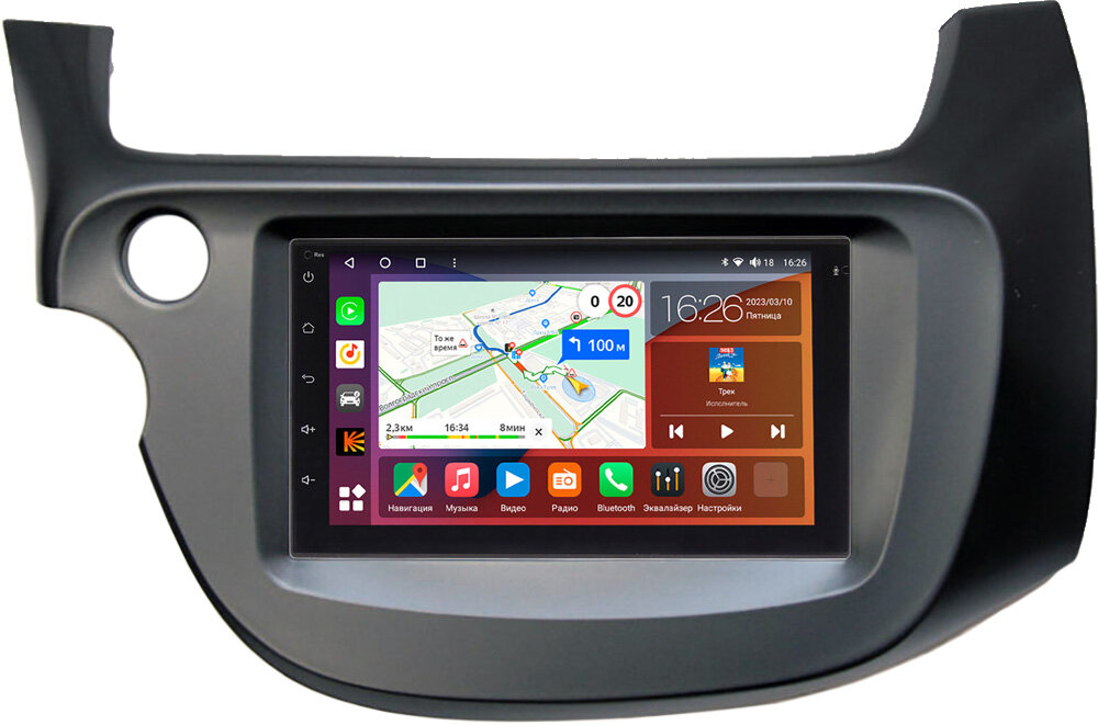Штатная магнитола Honda Jazz II 2008-2014 (левый руль) Canbox Logic-i3 5731-RP-HNFT3B-249 Android 13 (4G-SIM, 6/128, DSP, QLed, 360)