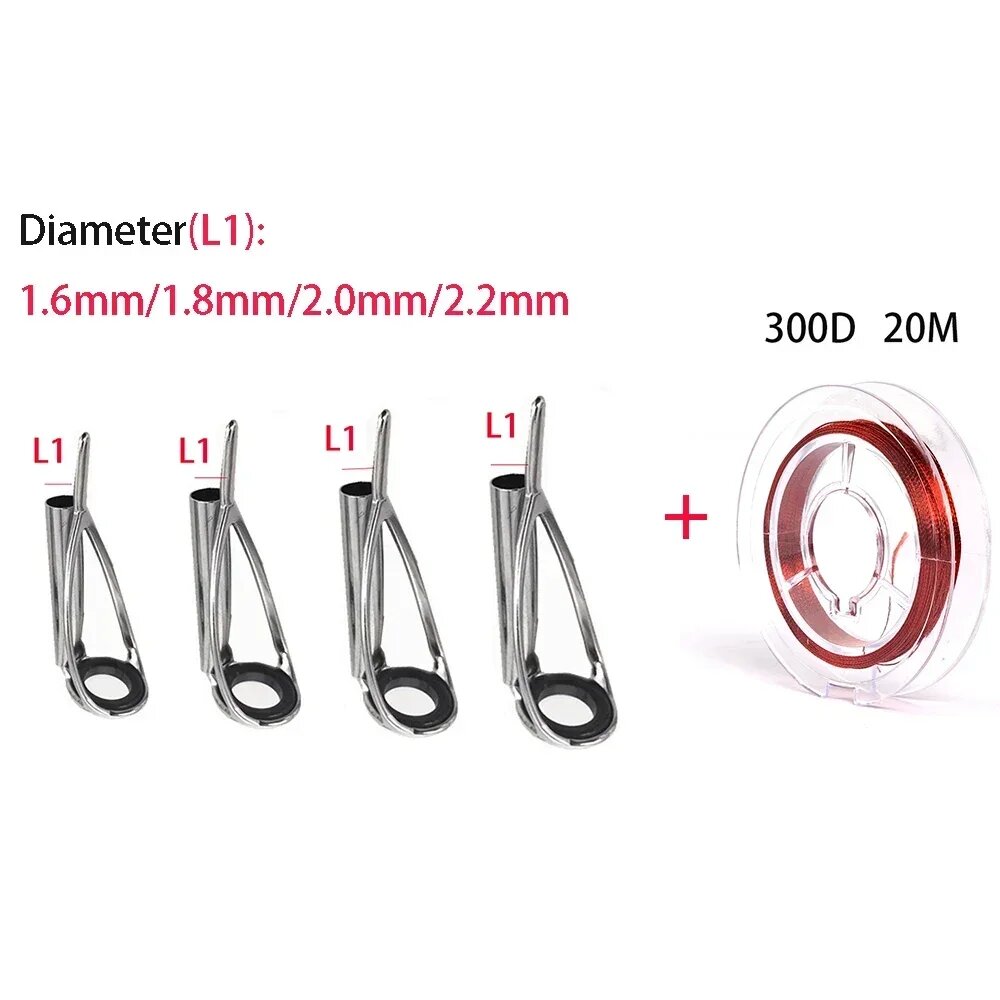 Комплект колец для удочек 1.6mm-2.2mm, Stainless Steel & Ceramic