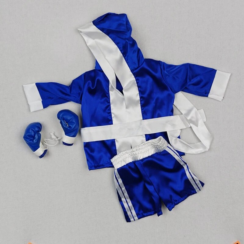 Боксёрский фотокостюм для новорожденных, blue set