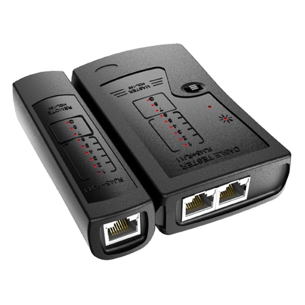 Тестер сетевого кабеля, многофункциональная проверка сетевого кабеля, кабельный тестер, тестер кабеля RJ45-черный