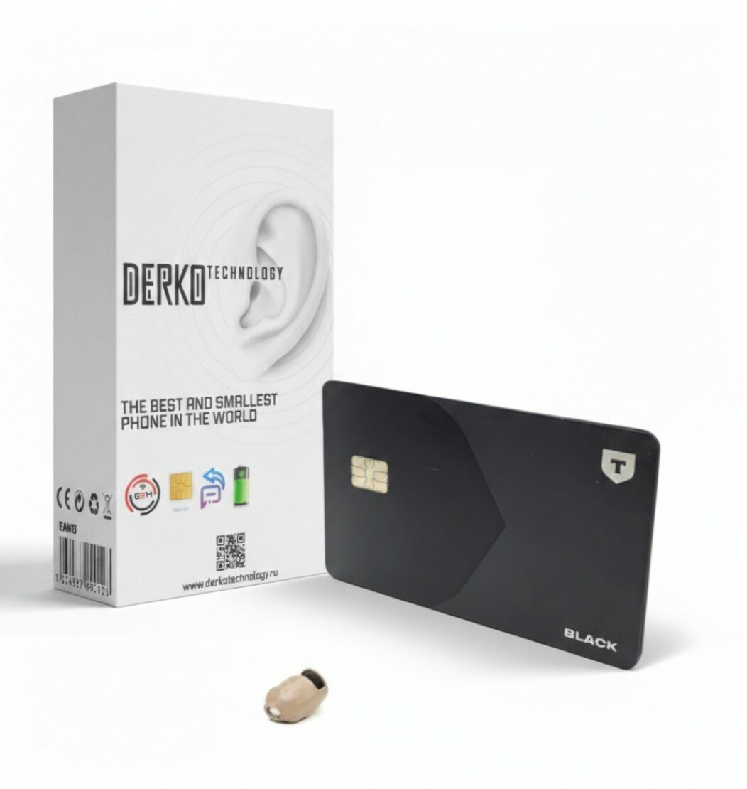 Миниатюрная гарнитура мини-телефон Банковская карта и микронаушник Nano 6 мм