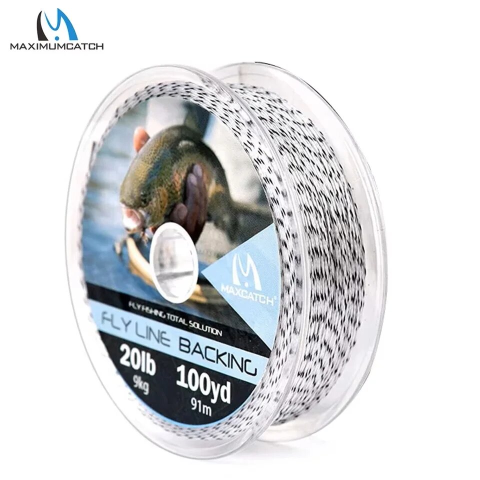 Плетеная леска MAXIMUMCATCH для нахлыста 20LB 100YARD, Black White