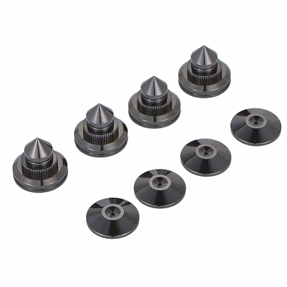 Запчасть для аудиотехники, Регулируемые ножки для акустики, CD-плеера - черные, 4 комплекта