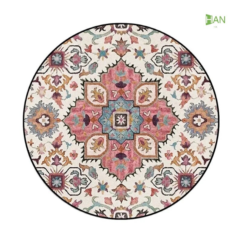Эксклюзивный ковер Богемия Мандала круглый для гостиной100×100