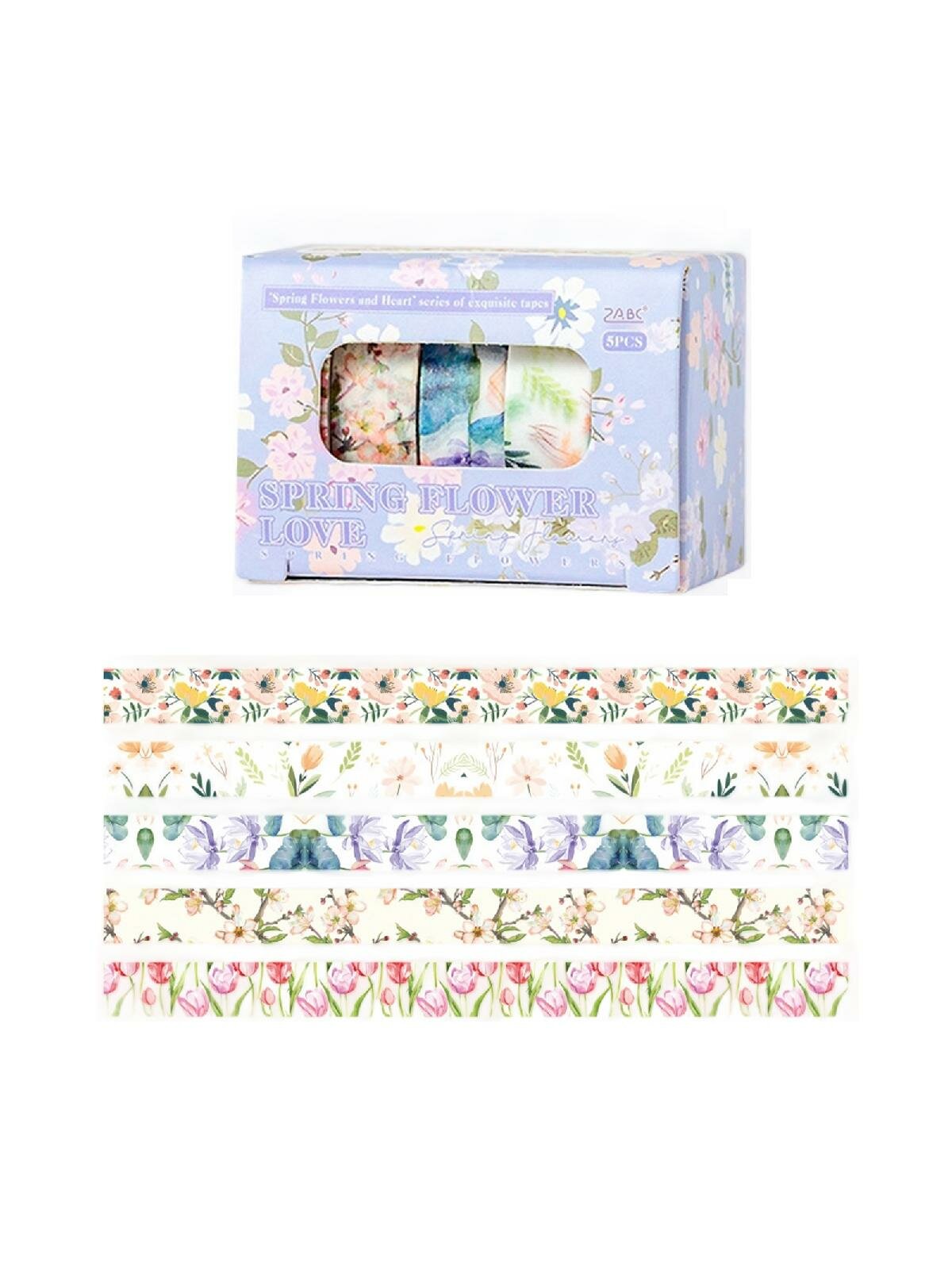 Цветочная декоративная лента Клейкая бумажная лента для блокнота Журнал Фотоальбом