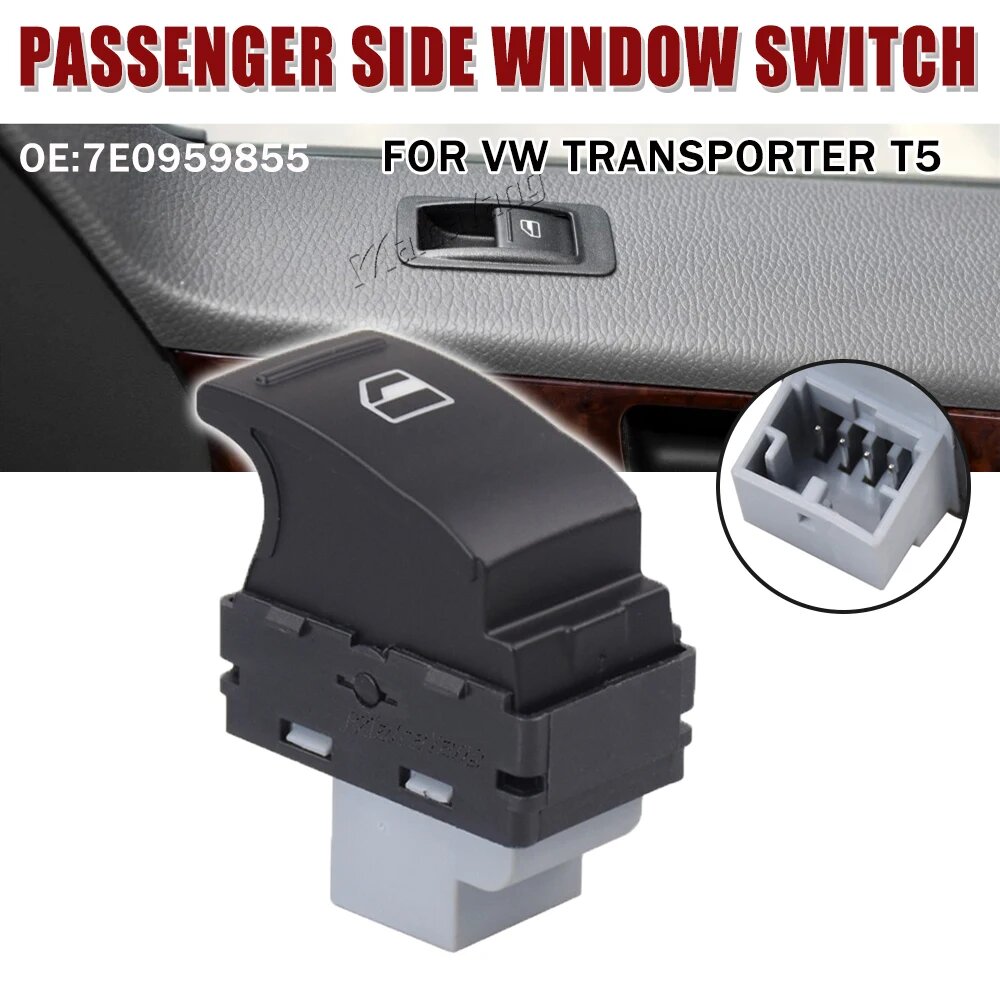 7Е 0959855 Кнопка главного переключателя управления стеклоподъемником автомобиля для VW Transporter T5 T6 7E 0959855 Автозапчасти, аксессуары, 4 контакта