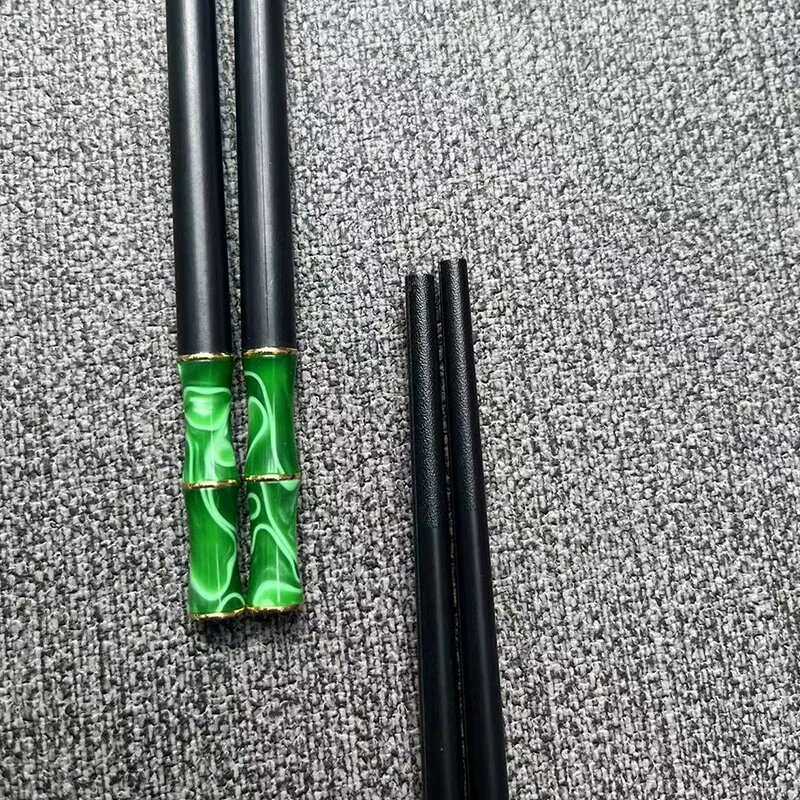 Имитация нефрита, инкрустированная золотом, с вставками из бирюзы и воскового сплава, палочки для еды для использования