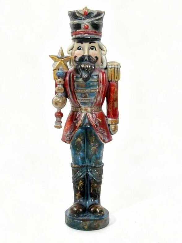 Фиругка декоративная Солдат в красном мундире антик