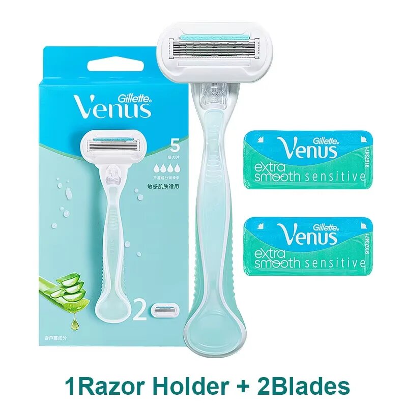 Gillette Venus 5-слойные лезвия для бритья 1 razor 2 blades
