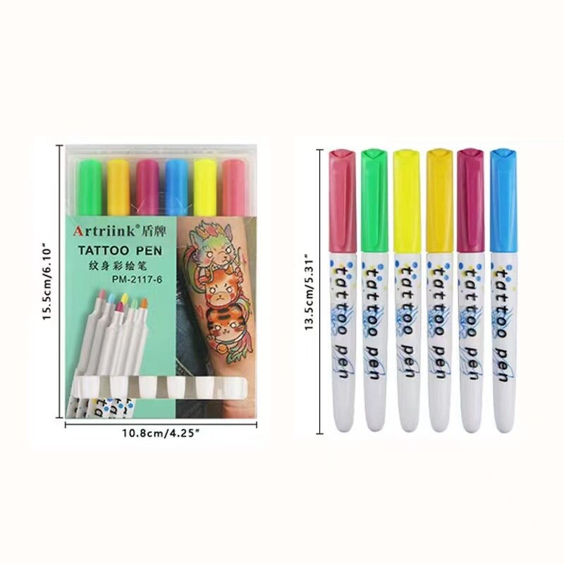 ⭐Ручка для татуировок, ручная роспись на теле, маркер для детей, смываемый, для Хэллоуина, макияжа кожи и лица, DIY граффити⭐