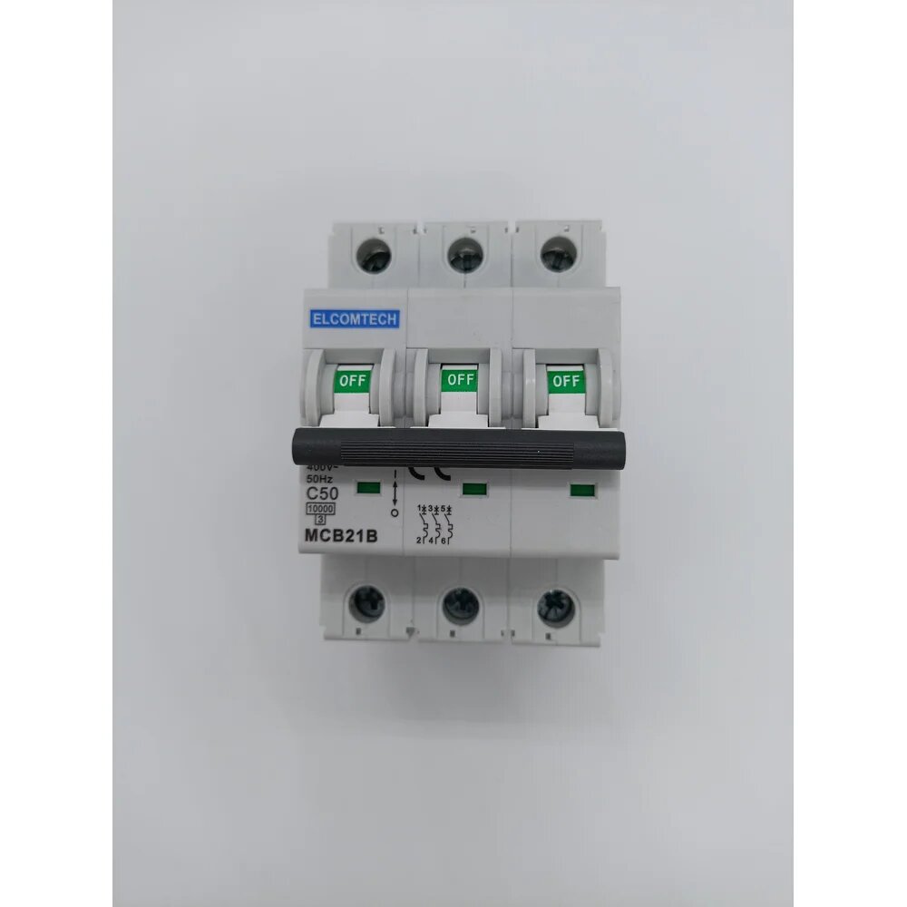 Автоматический выключатель ELCOMTECH MCB21B-10-3C50AC УТ-00026296
