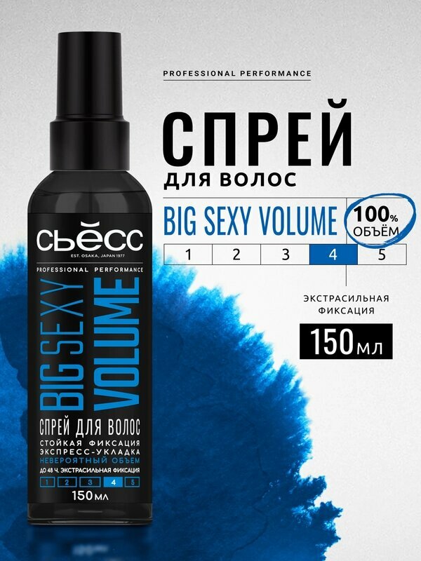Жидкость для укладки волос сьёсс Big Sexy Volume, 150 мл