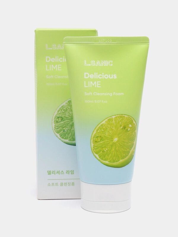 Очищающая пенка для умывания с экстрактом лайма L.Sanic Delicious Lime 150 мл