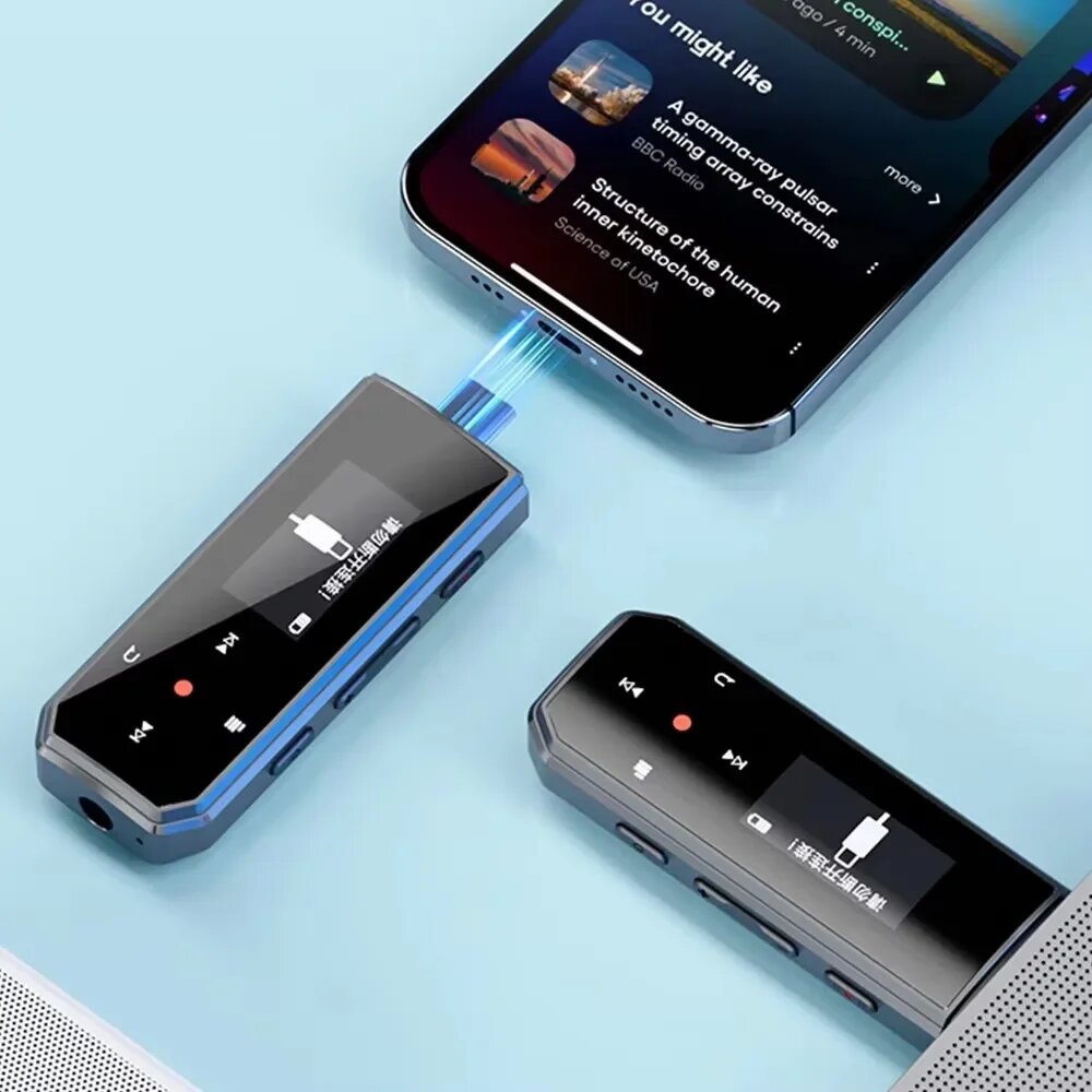 Новый MP3-плеер RUIZU X80 Mini USB Встроенный 64 ГБ Bluetooth 5.3 Спортивный клип Музыкальный плеер с FM-радио рекордером Шагомер для электронных книг