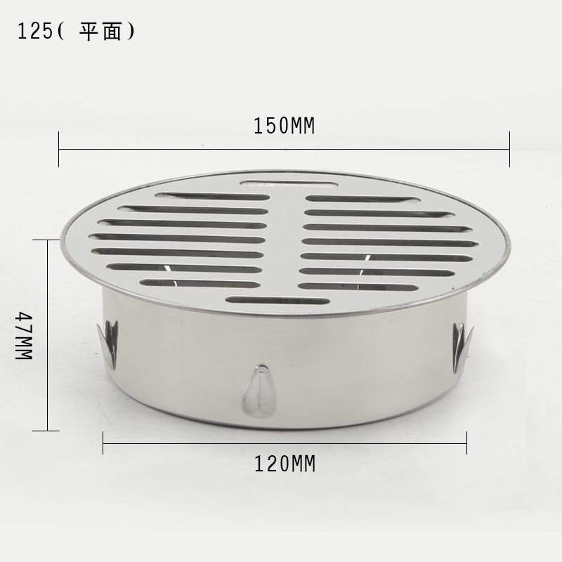 Нержавеющая сталь, круглый слив для пола, крышка сливного отверстия, карточный тип, большой слив, антизасорение, дренаж для дождевой воды на улице