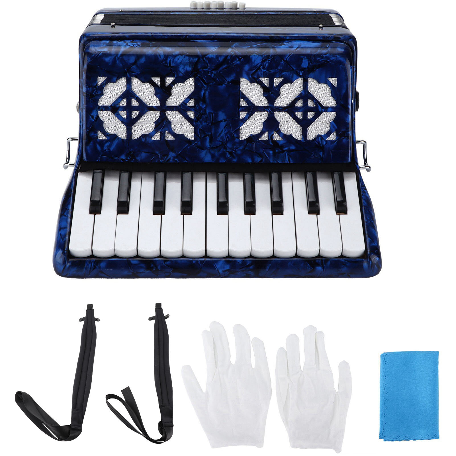 Аккордеон, яркий цвет, 22 клавиши, 8-басовое фортепиано, клавишный инструмент для сценических выступлений.