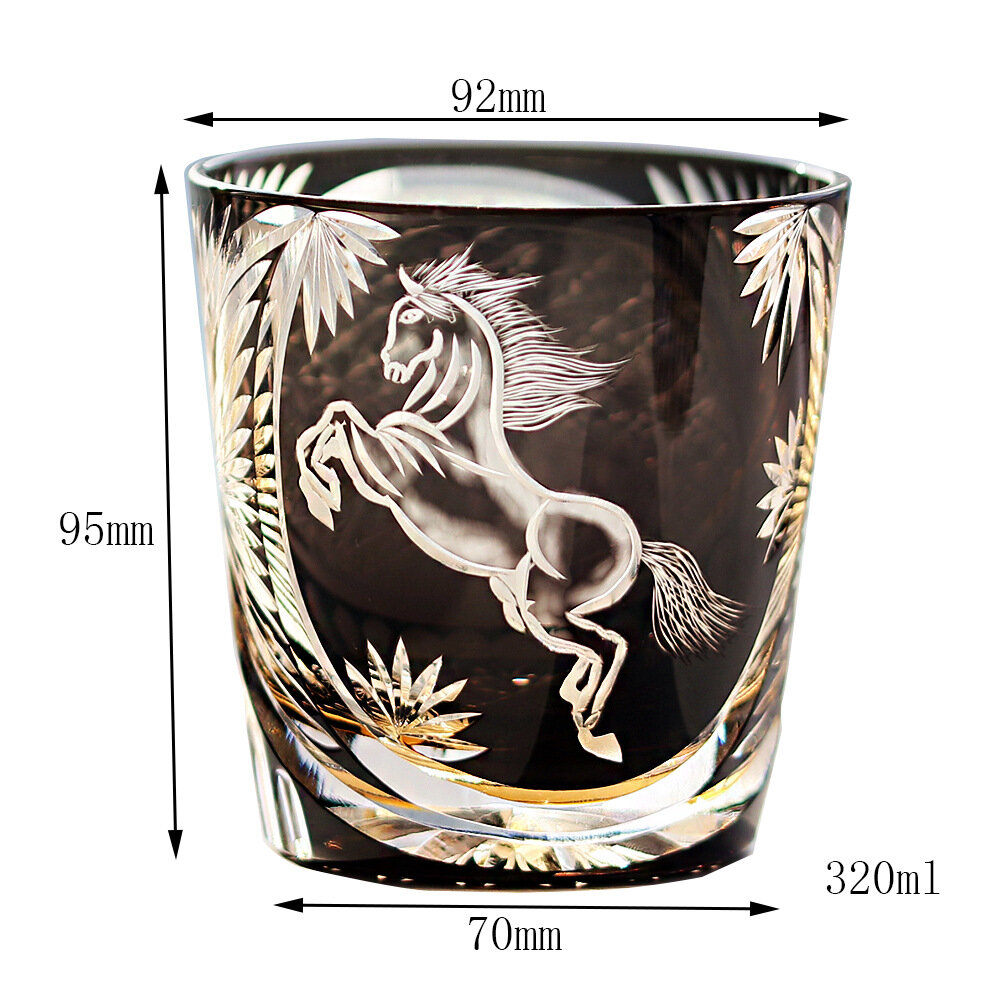 Кристаллический бокал Edo Kiriko, ручная резьба, виски, высококачественный стакан для алкоголя