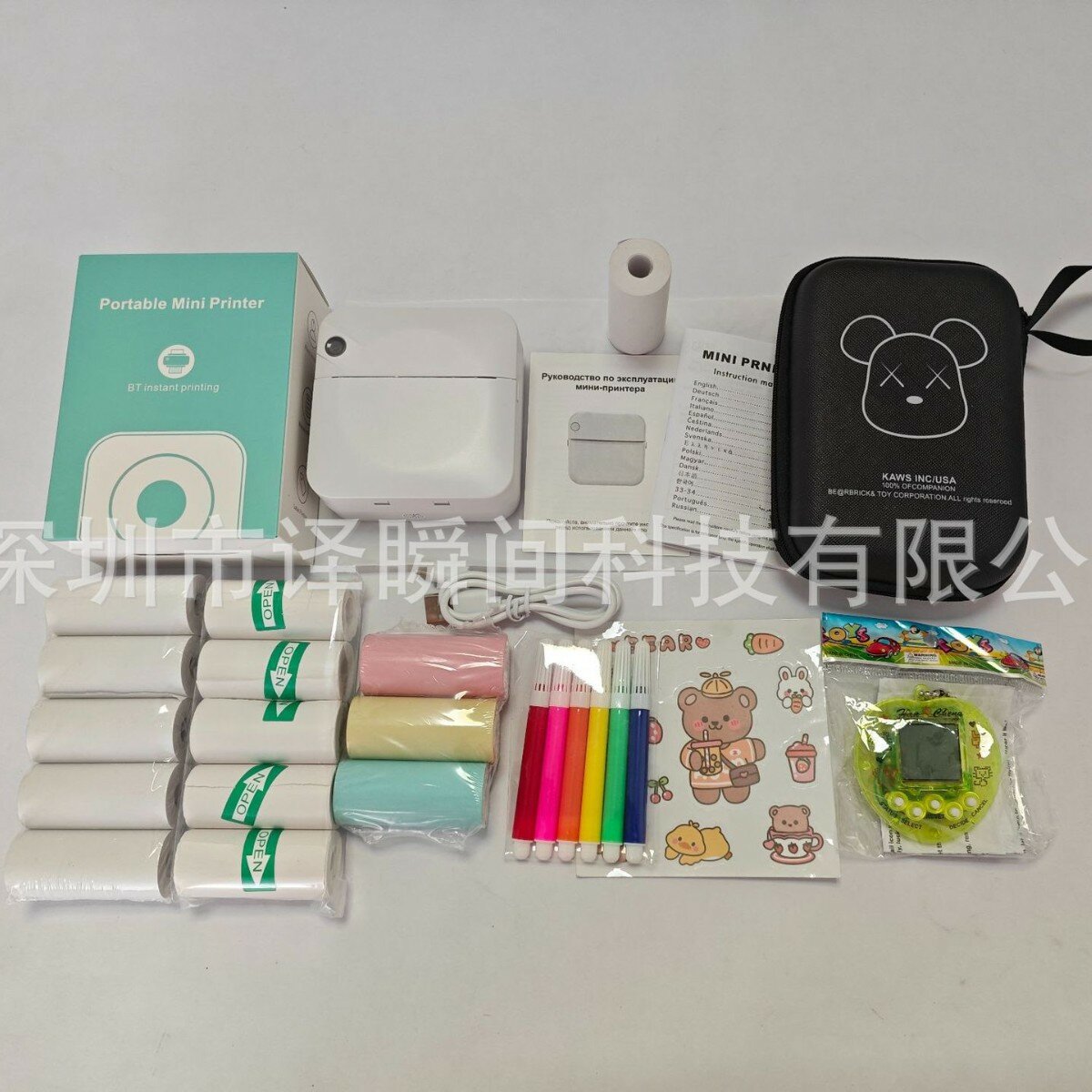 Портативный мини-принтер для кросс-граничной печати, беспроводной, подключаемый к мобильному Bluetooth, безчернильный принтер для наклеек и фотографий