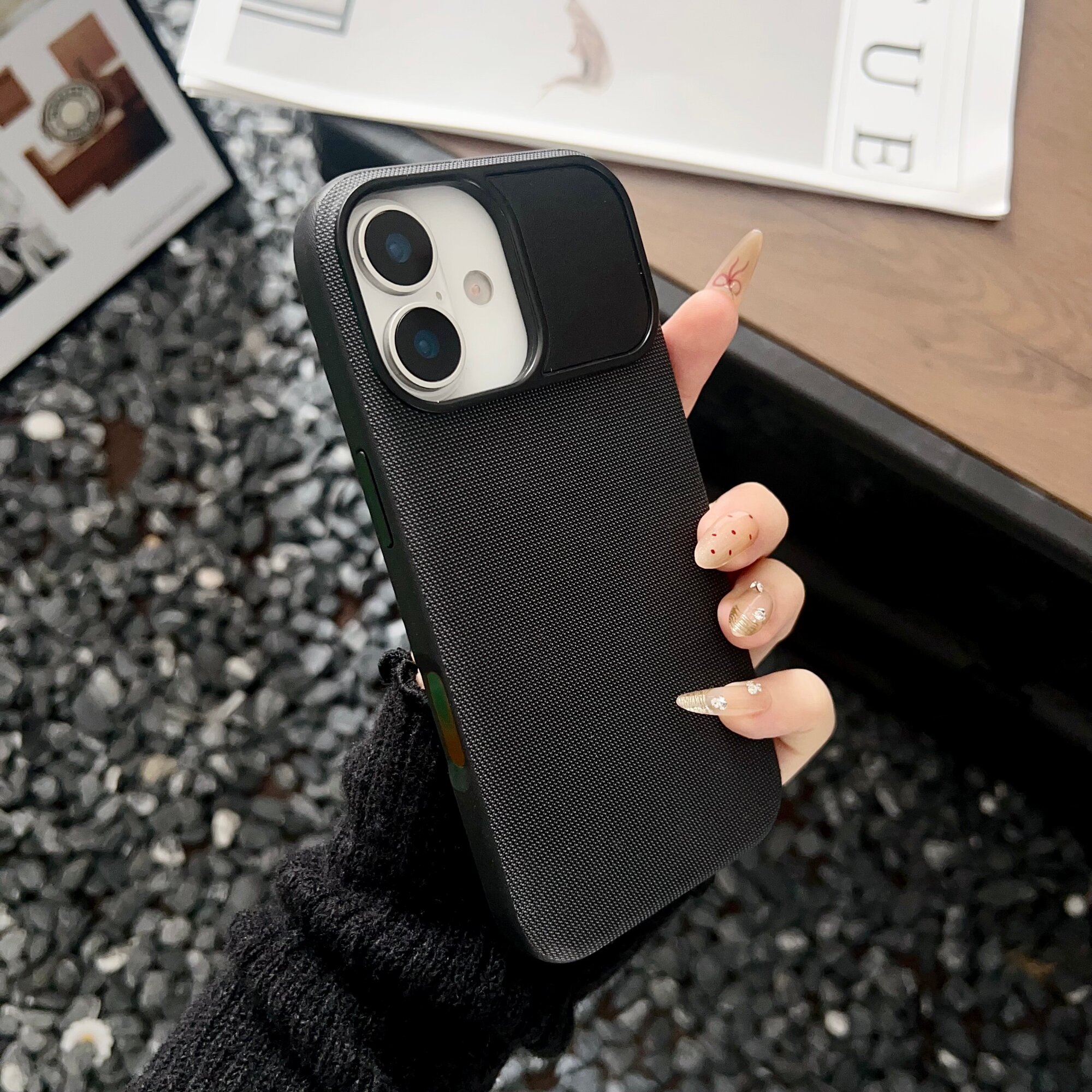 Чехол для Apple iPhone 17 / Айфон 17, soft touch, чехол-кардиомонитор, искусственная кожа, поликарбонат (PC), защита камеры, ударопрочный, усиленные углы, Apple, Apple iPhone 17, black,