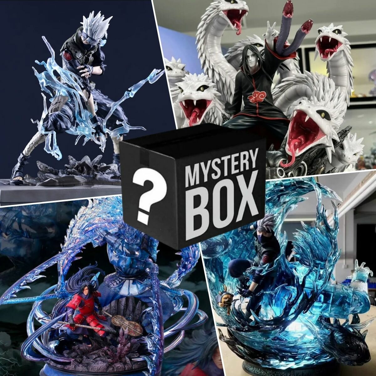 Сюрприз-бокс (Blind Box) с фигурками Наруто, Хината, Неджи, Ли и Тентен. Случайный персонаж. Коллекционная фигурка, идеально подходящая для фанатов аниме.