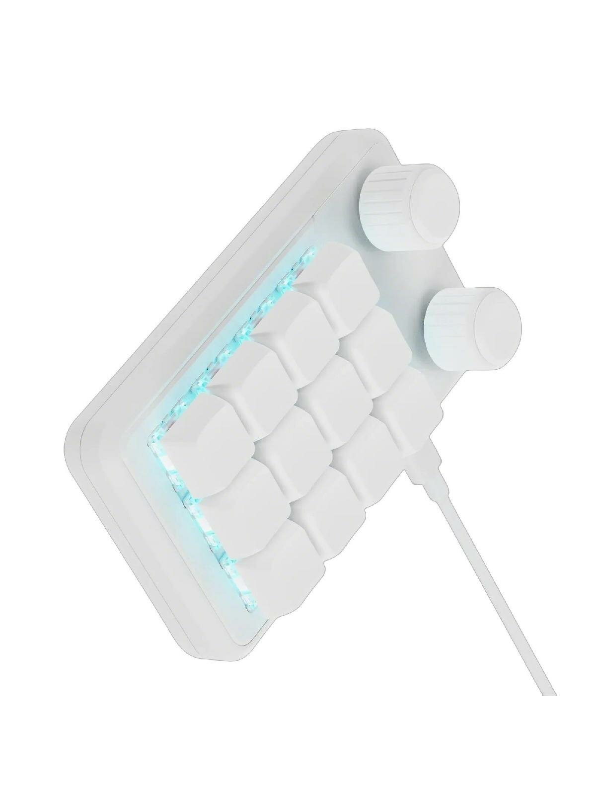 Programmable 12Key Mini Mechanical Gaming Keypad with Two Knobs and Backlights, Wireless Receiver & USB C Cable Included