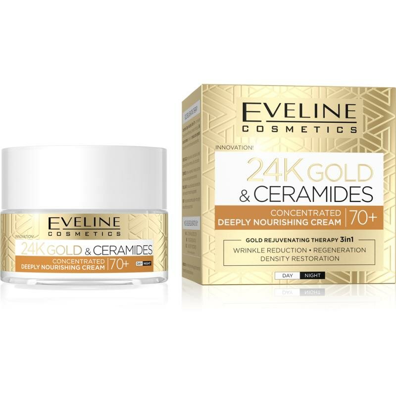 Крем для лица Eveline 70+, Глубоко питательный, концентрированный, 50 мл (5136)