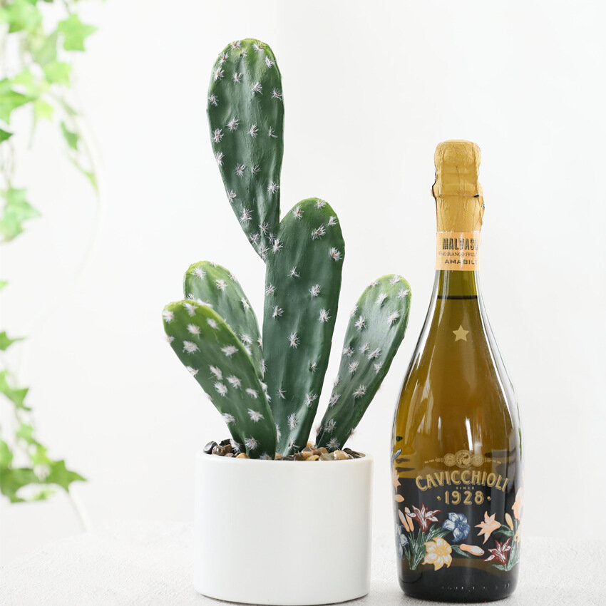 Искусственный цветок кактус в горшке, набор искусственных цветов из PU с камнями, рекомендация для домашнего декора и фотографии для доставки