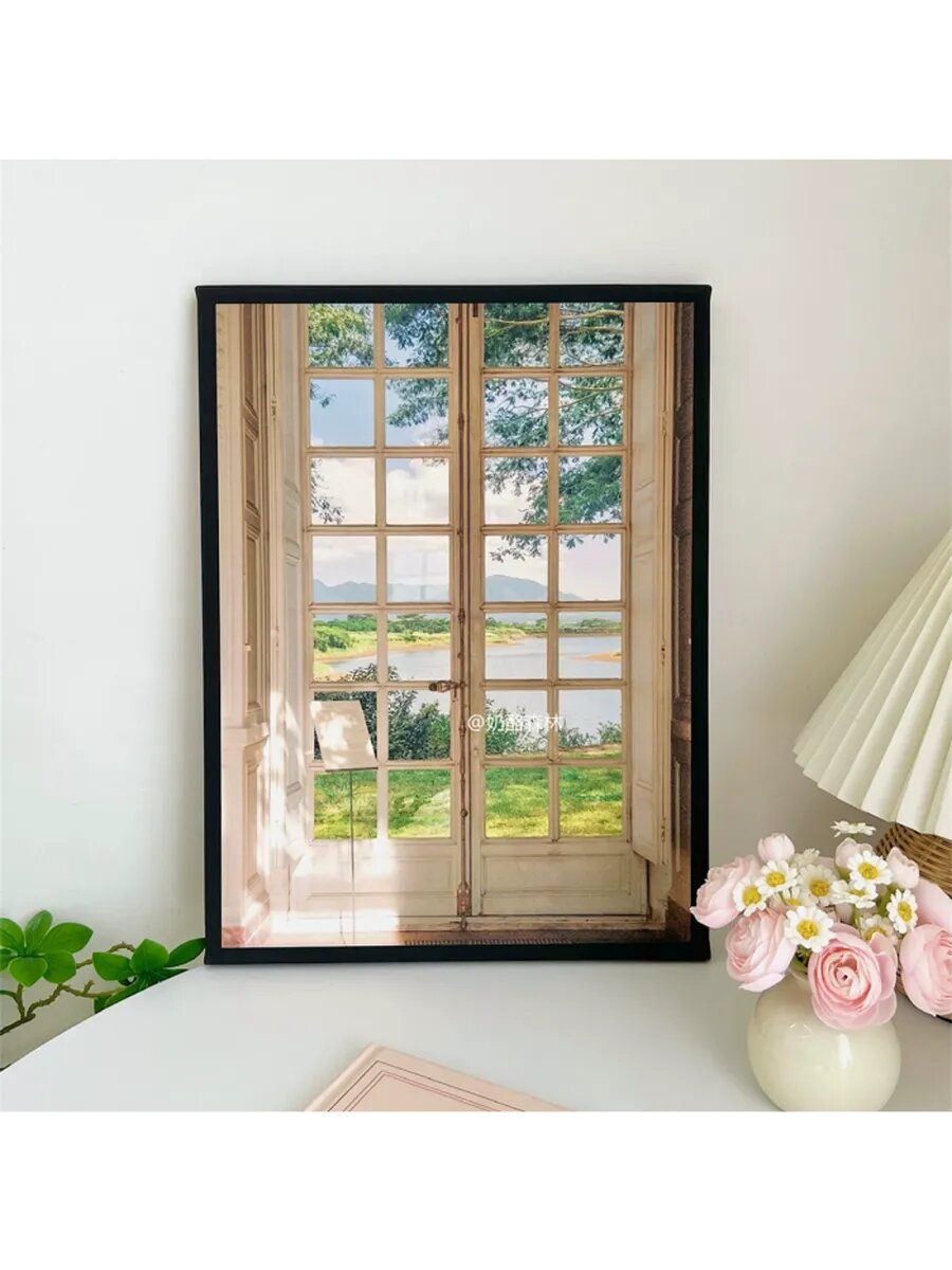 Картина пейзаж - Вид из окна B, 30x40 см, сосна 2 см