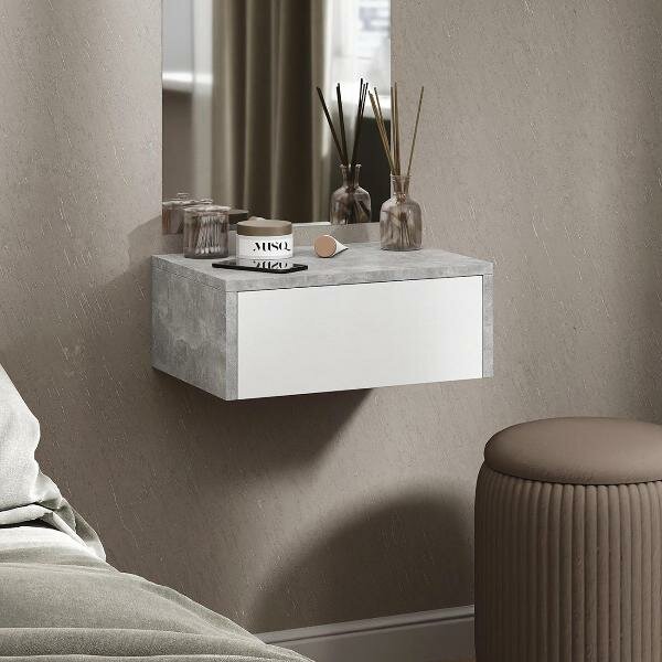 Тумба MFMaster Уно-748 бетон-белый