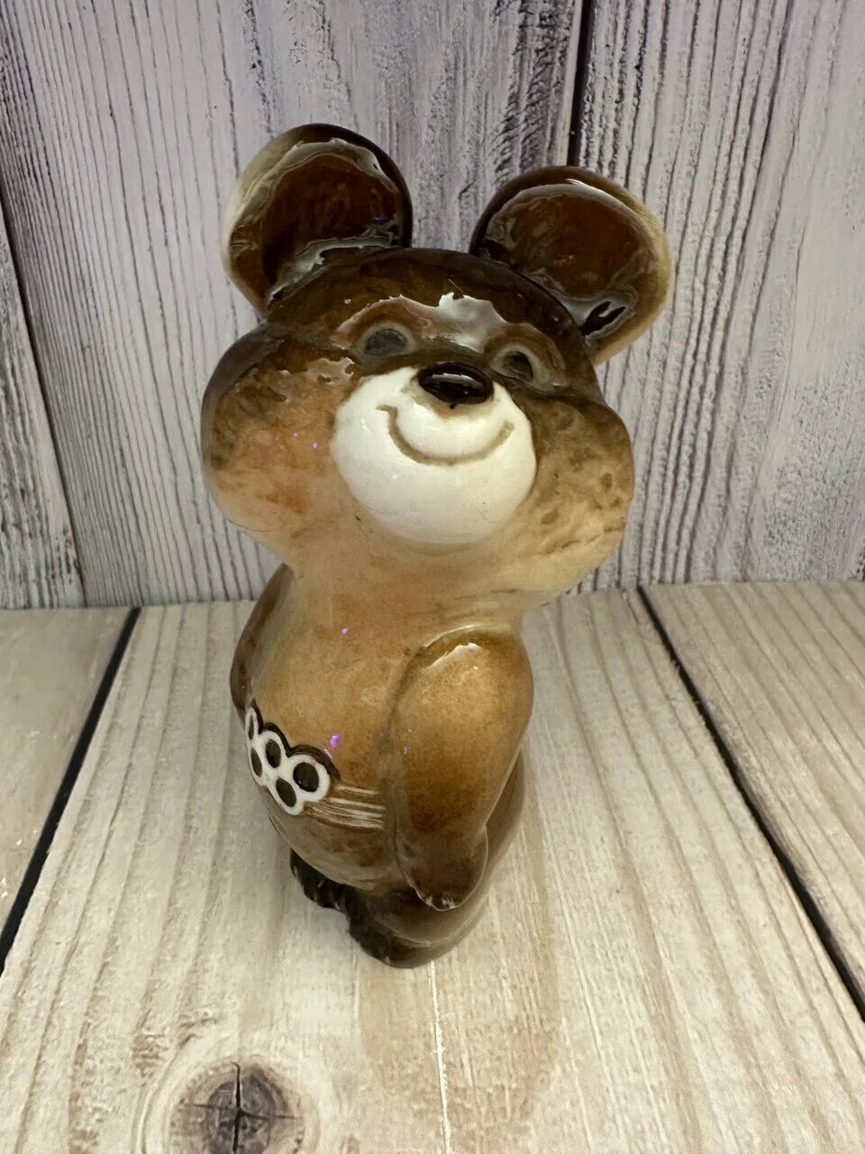 Статуэтка Олимпийский мишка Лфз 80 годы винтажная шикарная