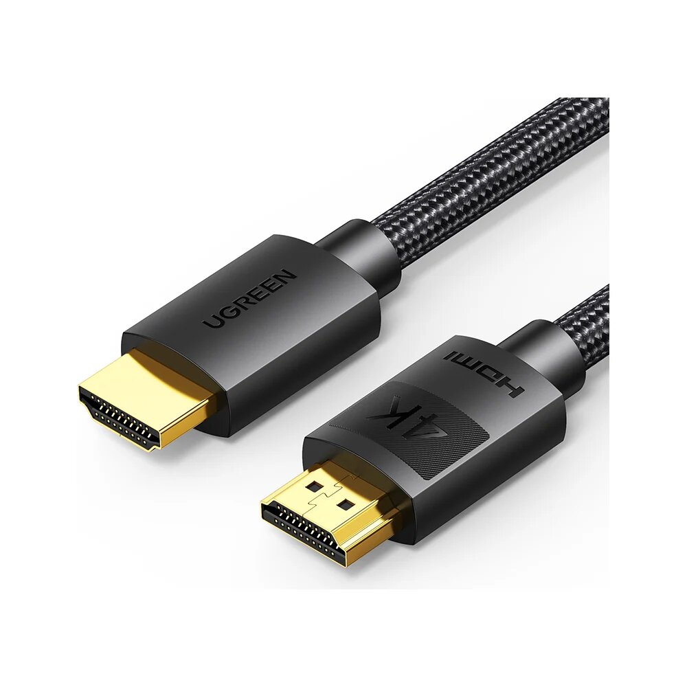 Кабель Ugreen HD119 (40102) 4K HDMI Cable Male to Male Braided длина 3м. цвет: черный 40102_