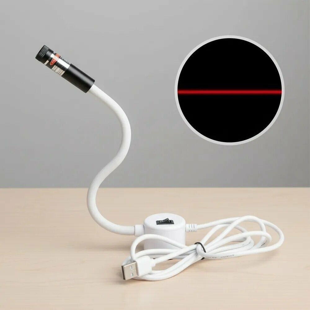 Лазерный уровень для раскроя ткани с магнитным креплением и USB-питанием, прямая линия