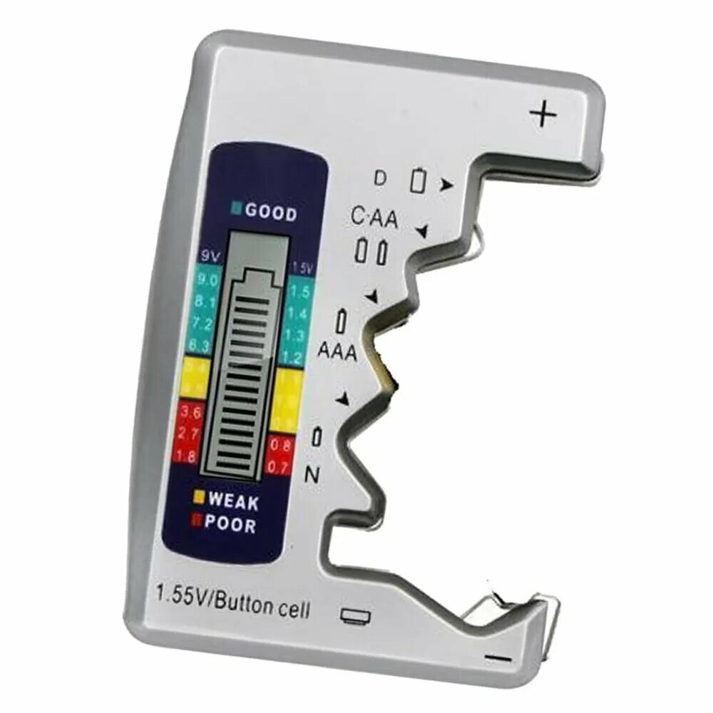 Цифровой анализатор емкости батарей, тестер для элементов C, D, 9V, AA, AAA, 1.5V, с ЖК-дисплеем