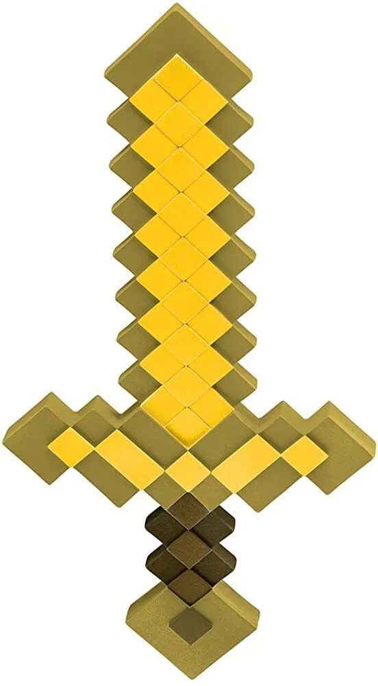 Minecraft Игрушечный пластиковый меч, игровой меч, желтый ABS пластик