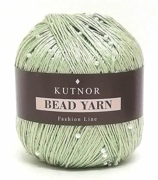 Пряжа Kutnor Bead Yarn 23 (4 мотка по 50г/190м) светлая фисташка
