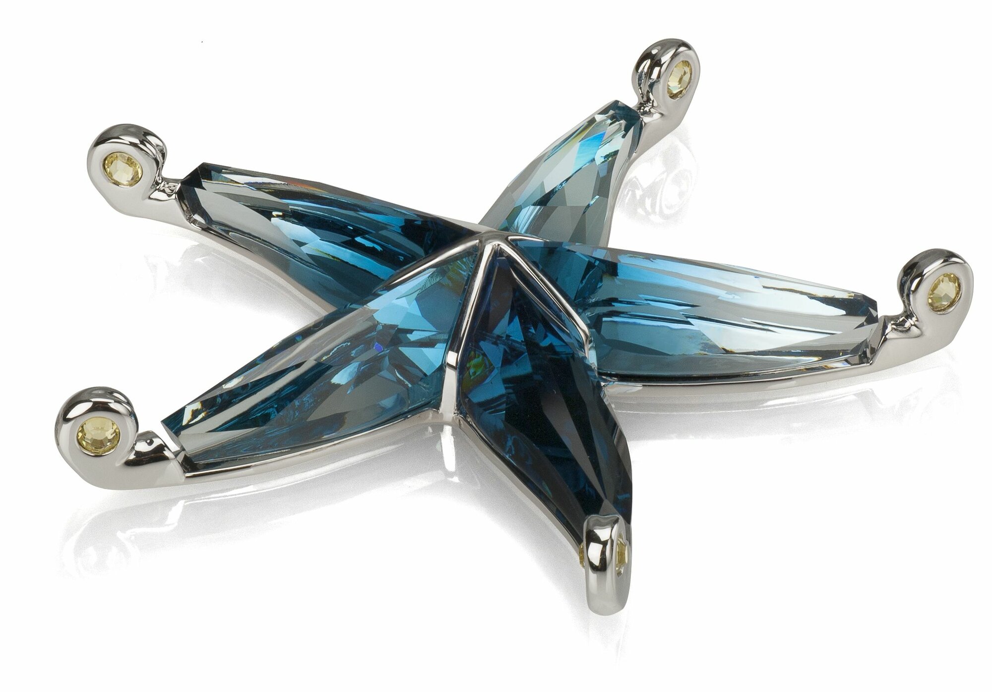 Статуэтка SWAROVSKI Морская звезда Кантил, цвет: синий океан