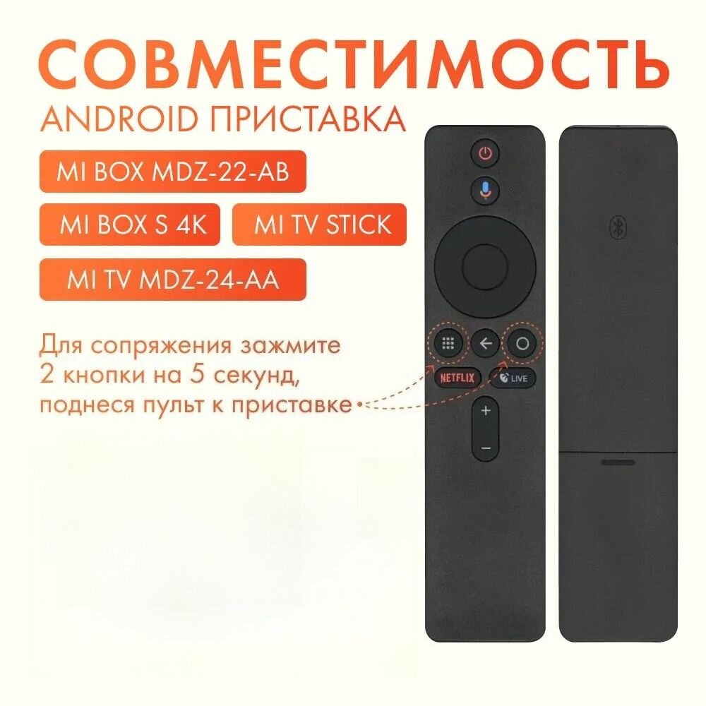 Голосовой пульт для приставки Xiaomi (Сяоми, Ксиоми) Mi Box, Mi Box S 4k, Mi tv Stick Android TV Box