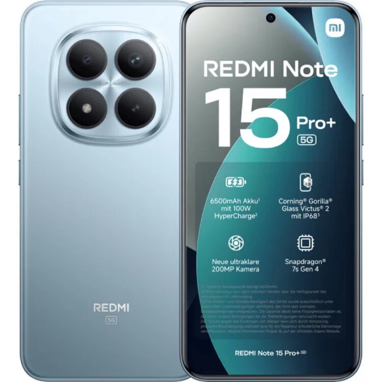 Xiaomi Redmi Note 15 Pro+ 5G 12/512 ГБ Global, Glacier Blue