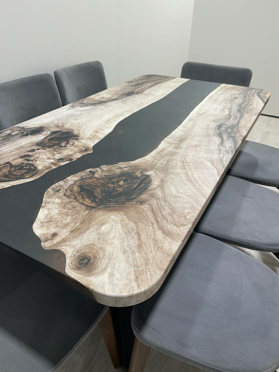 Стол кухонный обеденный прямоугольный дизайнерский лофт THETABLE•RU 120х80 3.30/3.1