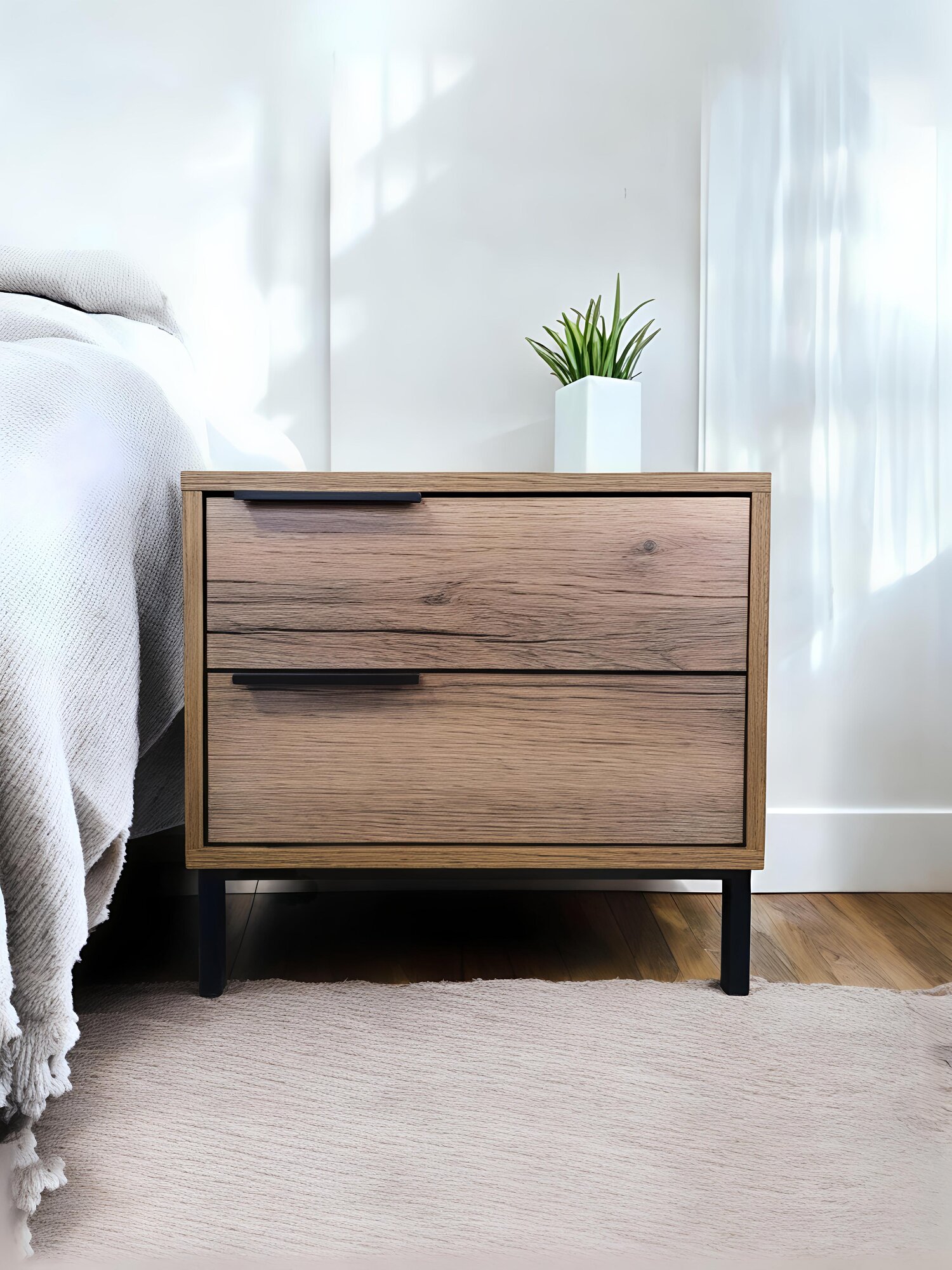 Тумба прикроватная Лофт- 2 дуб делано