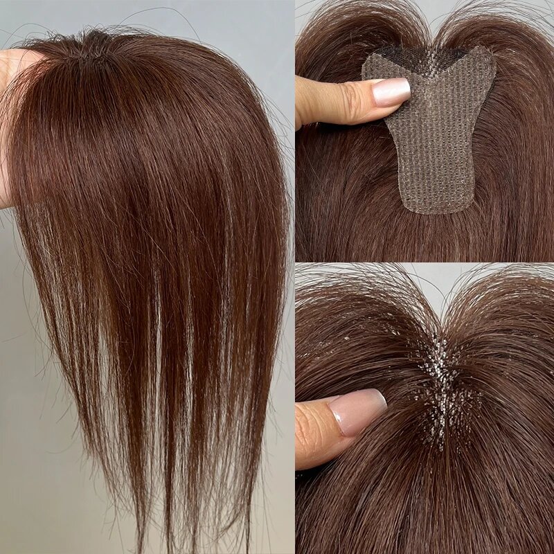 Накладная прядь MinselHair из индийских волос 1B Brown No Bangs