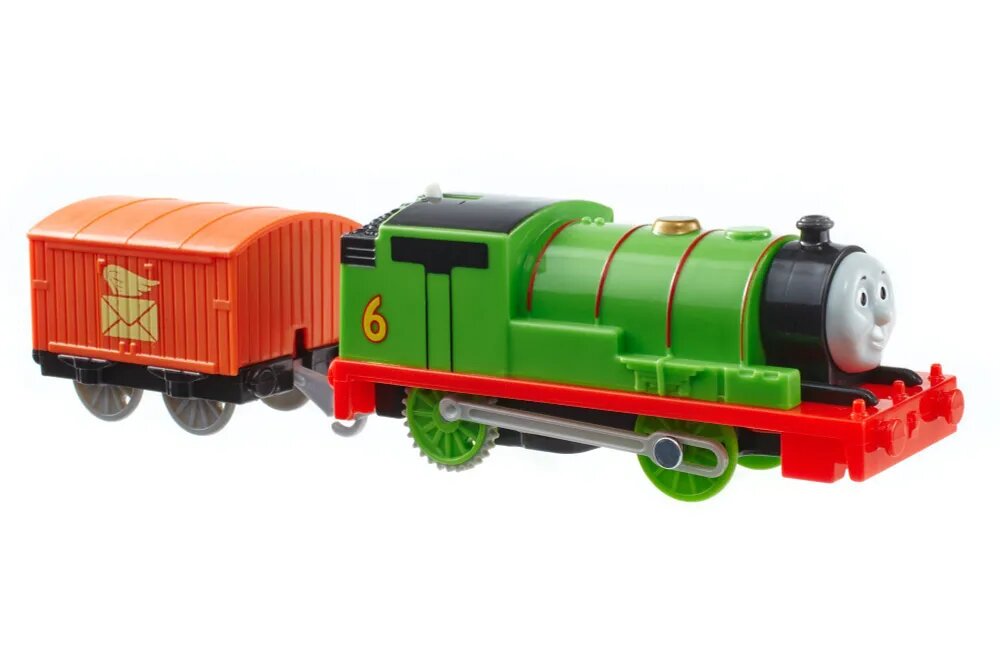 Паровоз Thomas & Friends TrackMaster Percy 3-7 лет, механический, зеленый, металл — фото 1