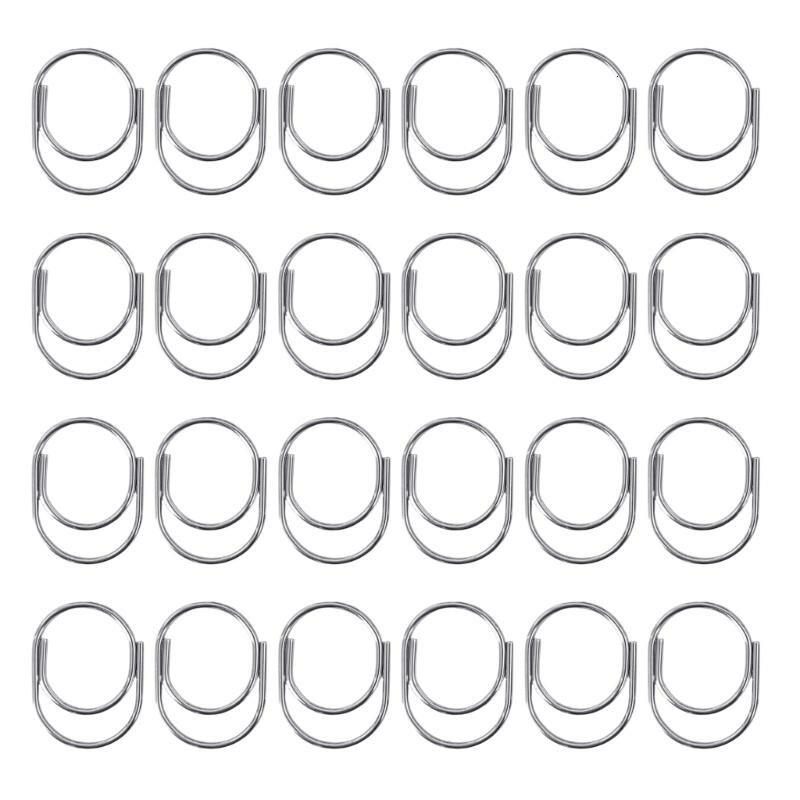 Декоративные скрепки для бумаги (24 шт.), серебро