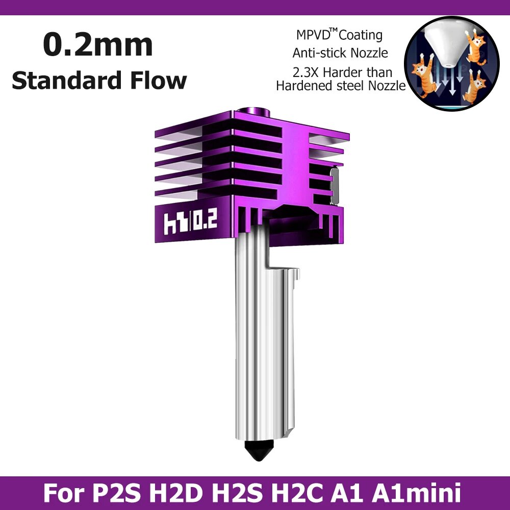 Сопло JUUPINE MPVD 0.2MM для 3D-принтера