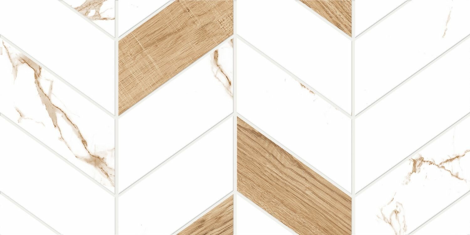 GlobalTile Плитка Marmaris GT Бел геометрия мат 25x50 8 мм арт. GT128VG (цена за 1.375 м2)