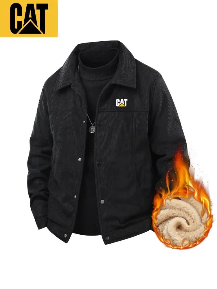Куртка Caterpillar Мужская куртка из купертина с лацканом-сверхтеплая, утепленная, стильная casual куртка для мужчин