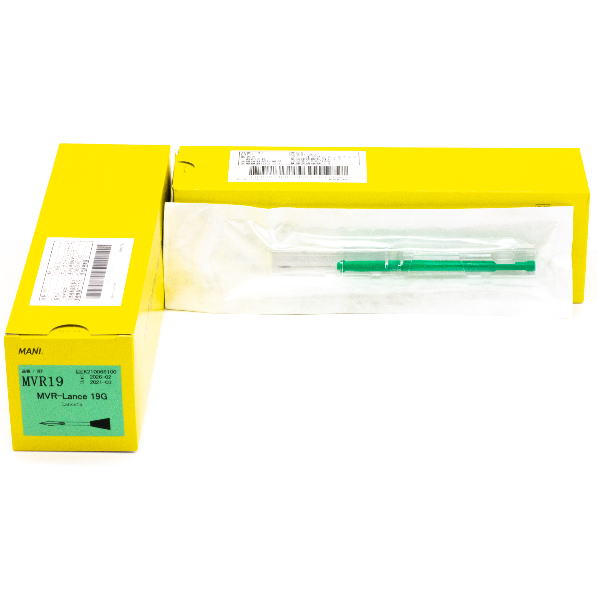 Скальпель-расслаиватель микрохирургический, офтальмологический копьевидный Mani, 1,5 мм